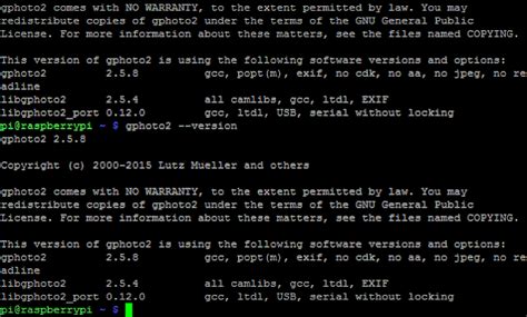 hello raspberry pi install and test python gphoto2 python interface