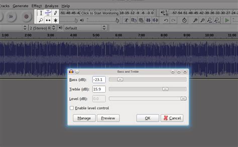 ffmpeg how to reduce bass and increase treble like audacity stack