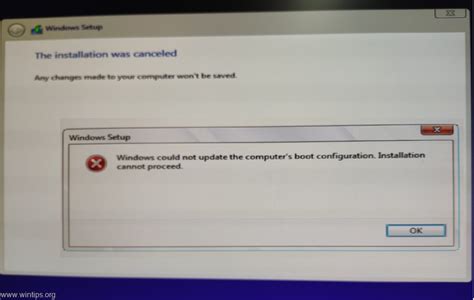 Fix Windows Could Not Update The Computers Boot Configuration
