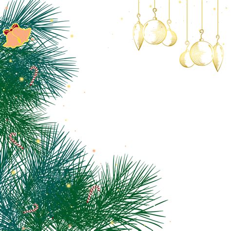 ゴールド ランタンとクリスマス ツリーの境界線イラスト画像とpsdフリー素材透過の無料ダウンロード Pngtree