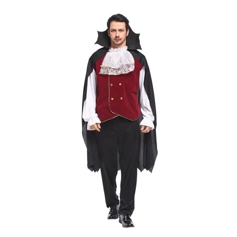 Mens Gothic Vampire Costumes Adult Europe Vampire Cosplay Outfit For