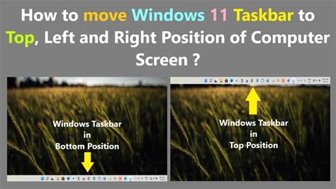 How To Move Windows 11 Taskbar To Top Left And Right Position Of
