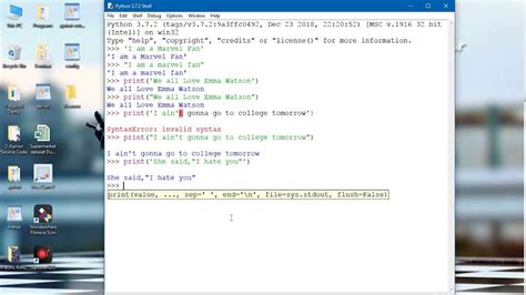 python tutorial 4 for beginners printing strings and statements youtube