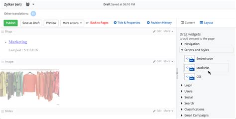 add live chat widget to sitefinity zoho salesiq
