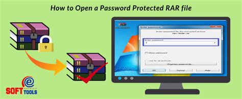 how to open a password protected rar file