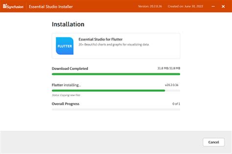 installing syncfusion flutter web installer syncfusion