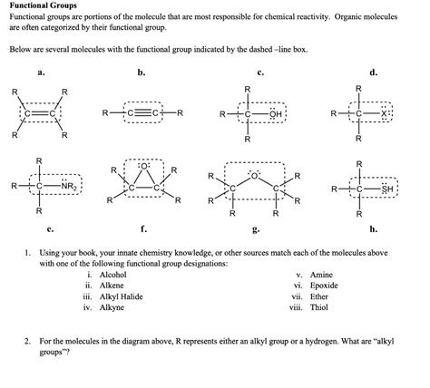 Solved Functional Groups Functional Groups Are Portions Of The