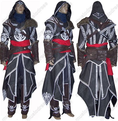 Assassins Creed Revelation Ezio Thick Denim Top Quality Cosplay Costume