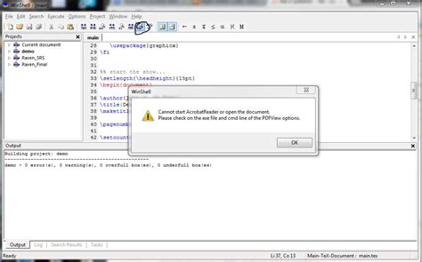 errors cannot start acrobatreader or open the document winshell