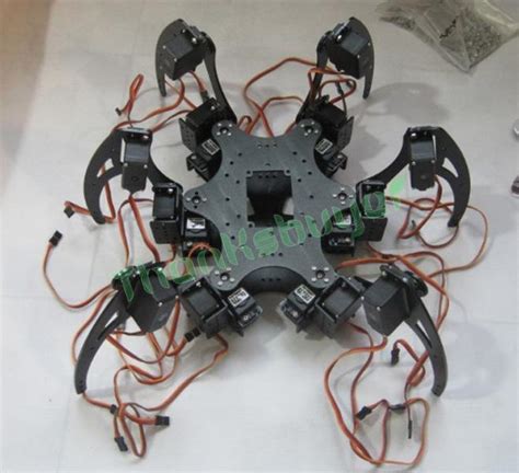18dof aluminium hexapod spider six 3dof legs robot frame with servos