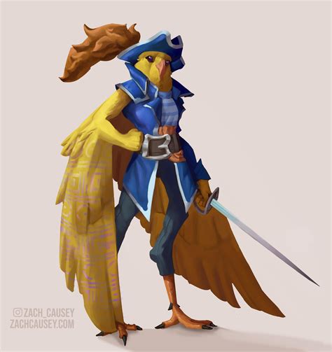 [oc] [art] Tweetie The Aarakocra And Captain Of The Cunning Prince
