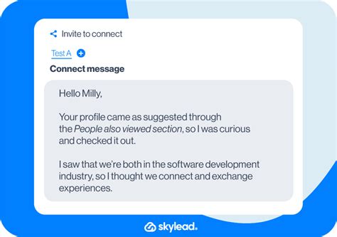 25 Linkedin Connection Messages [up To 78 Acceptance Rate] Skylead
