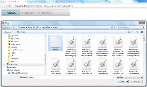 primefaces fileupload component example tutorial digitalocean
