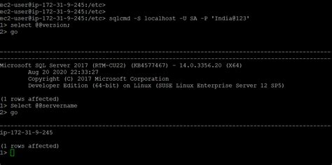 install sql server linux 2017 version on suse linux in amazon ec2