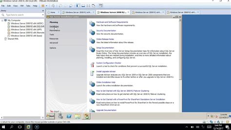installing sqlserver on server 2008 r2 youtube