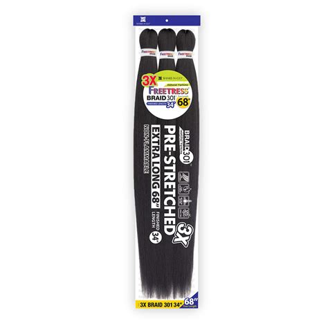 Freetress Synthetic Pre Stretched Braid 3x Braid 301 34