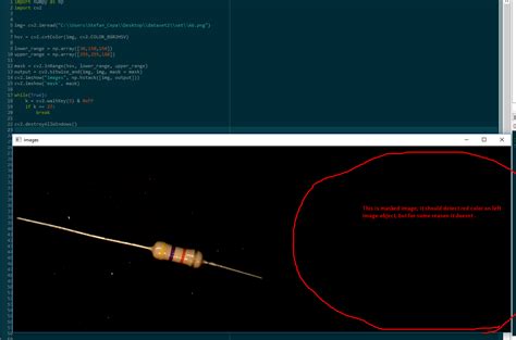detecting colors on object in opencv python stack overflow