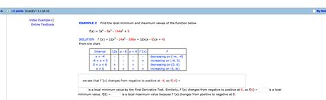 solved find the local minimum and maximum values of the f