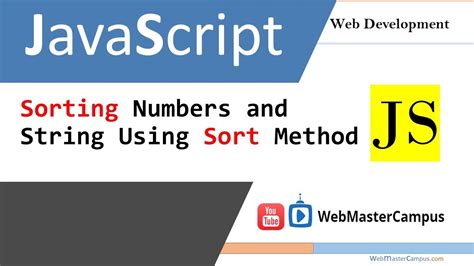 javascript sorting numbers and string using sort method youtube