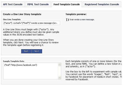 publish your application stories to facebook create a facebook feed