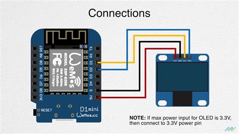 network clock using esp8266 and oled display electronics