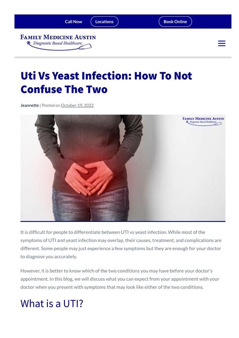 Uti Vs Yeast Infection How To Tell The Difference By