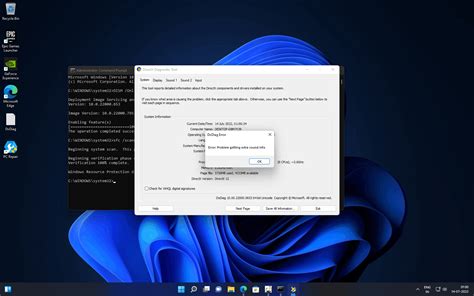 an internal system error occurred please refer to dxerror log and