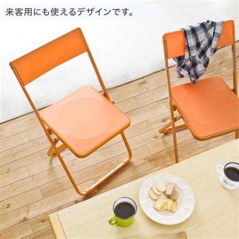 スリム折りたたみ椅子 おしゃれ 薄型 フォールディングチェア 4脚セット ホワイト Yk Snch006w【イス王国】
