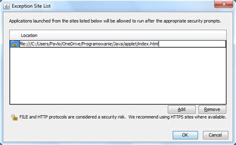 java error your security settings have blocked a local application