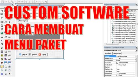 custom software cara membuat menu paket