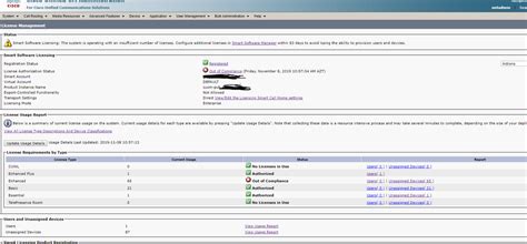 solved cucm insufficient number of licenses cisco community