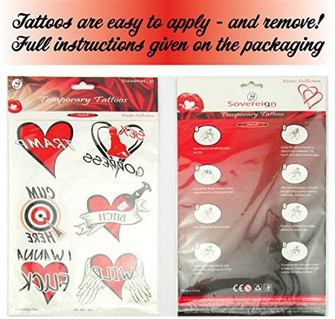 Getuscart 44 Sexy Naughty Temporary Tattoos For Women Ladies Adult