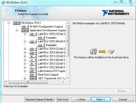 installing labview ni daqmx examples in windows ni