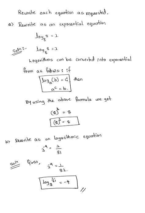 [solved] Rewrite Each Equation As Requested A Rewrite As An