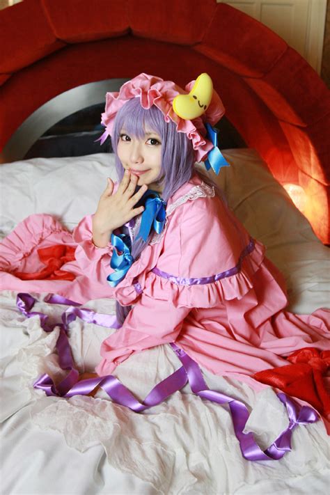 The Big Imageboard Tbib 1girl Asian Bed Blanket Cosplay Crescent