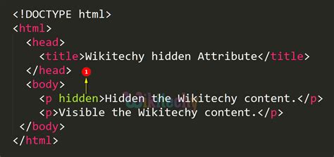 html tutorial hidden attribute in html html5 html code html