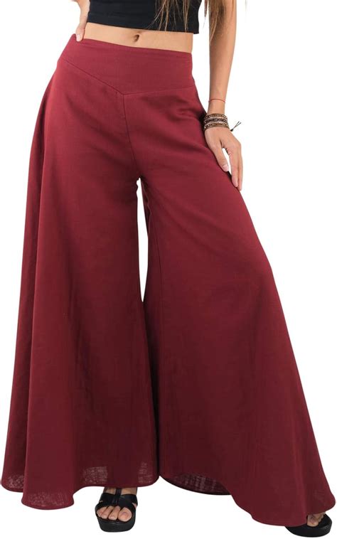 Tropic Bliss Wide Leg Organic Cotton Palazzo Pants For Women Casual