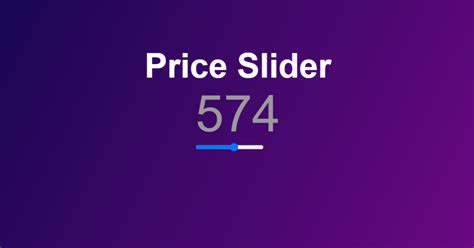 price range slider using html css and javascript