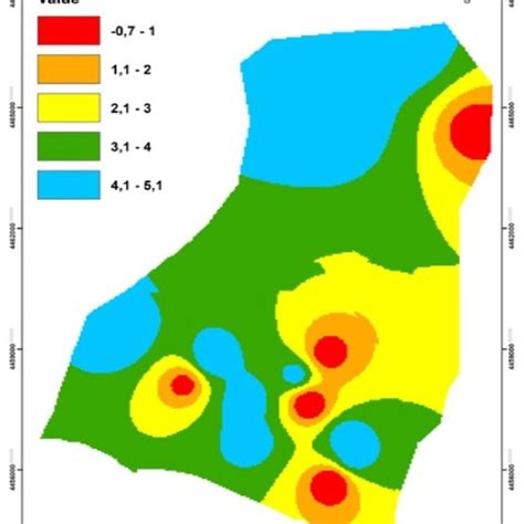 A Drastic Vulnerability Map Left And B Pesticide Drastic