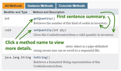 javadoc comments