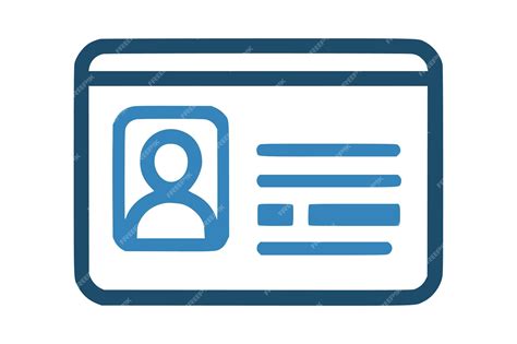 Carte Didentité Avec Icône De Profil Carte Didentité Nationale