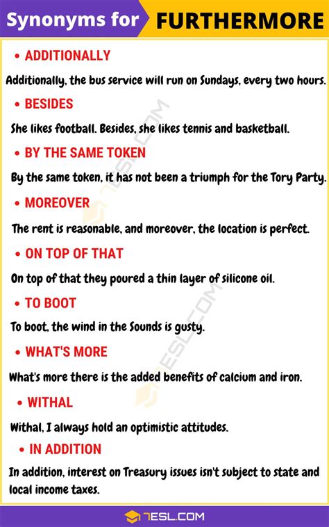 Furthermore Synonym 80 Synonyms For Furthermore With Useful Examples