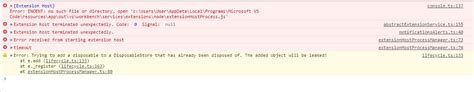 extension host terminated unexpectedly · issue 95102 · microsoft
