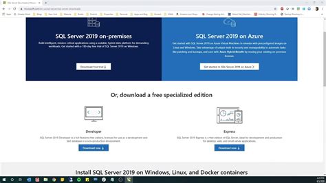 downloading and installing sql server developer edition youtube