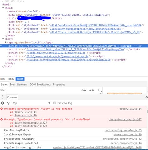 javascript jquery is not defined in angular webpack site stack overflow