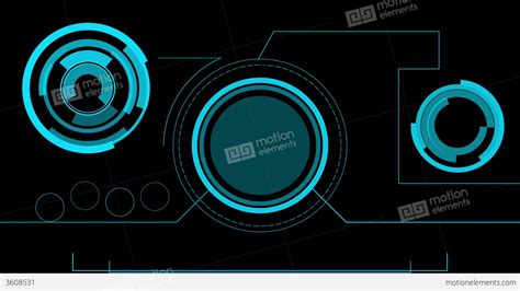 hologram futuristic interface abstract motion hud stock animation