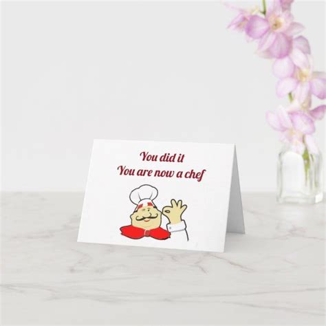 Congratulations You Are A Chef Card Chef Card