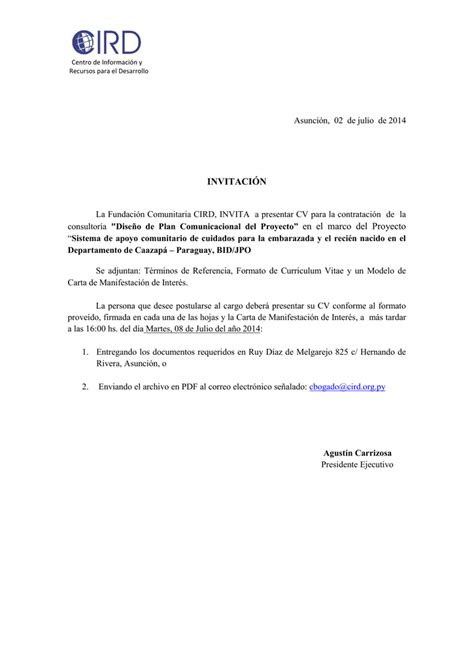Modelo Carta De Invitacion A Taller Modelo De Informe Kulturaupice My