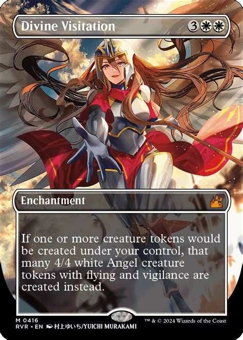 Divine Visitation Anime Borderless Ravnica Remastered Magic The