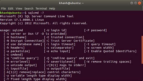 install mssql command line tool sqlcmd on ubuntu huong